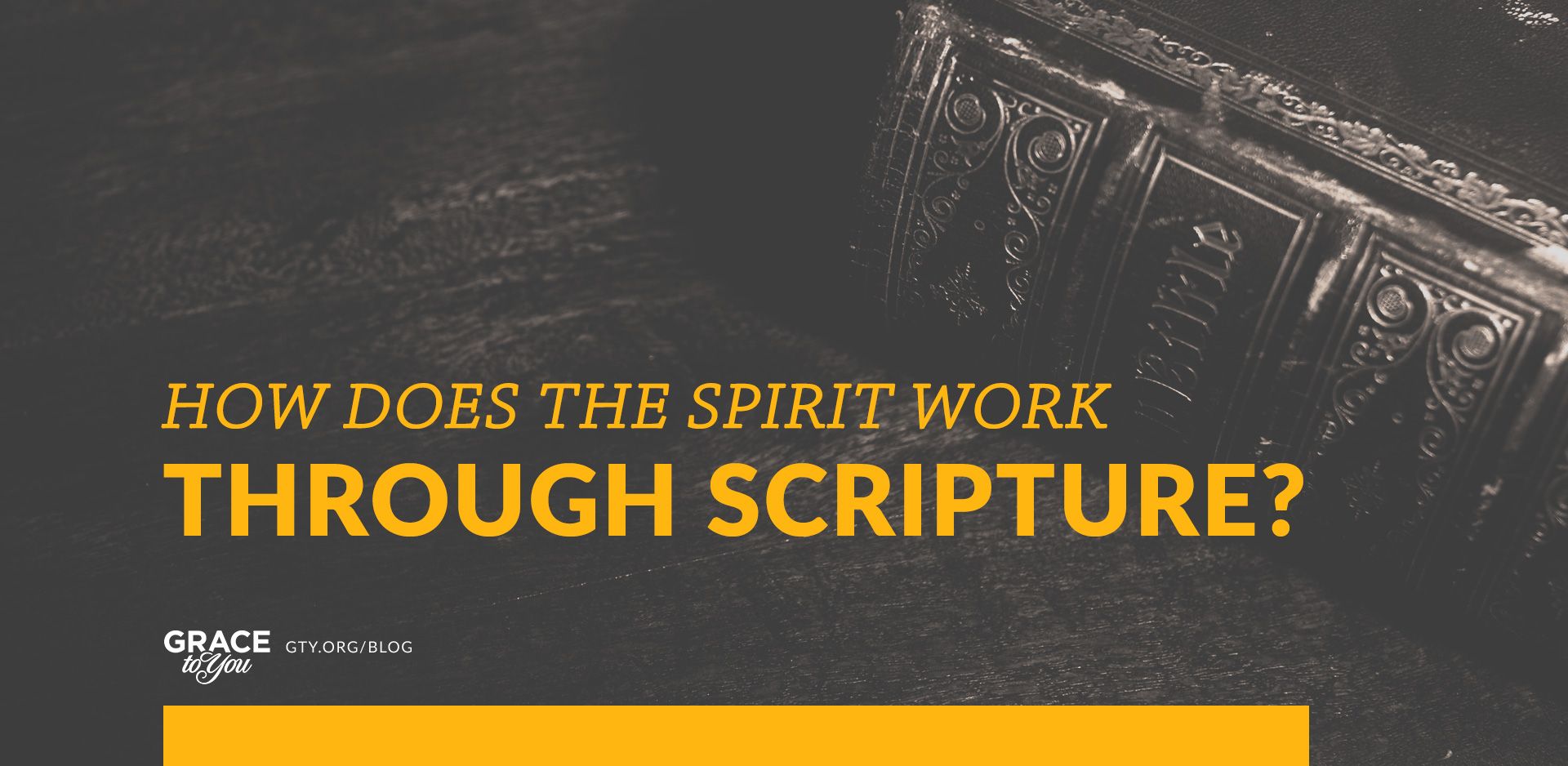 How Does the Spirit Work Through Scripture?